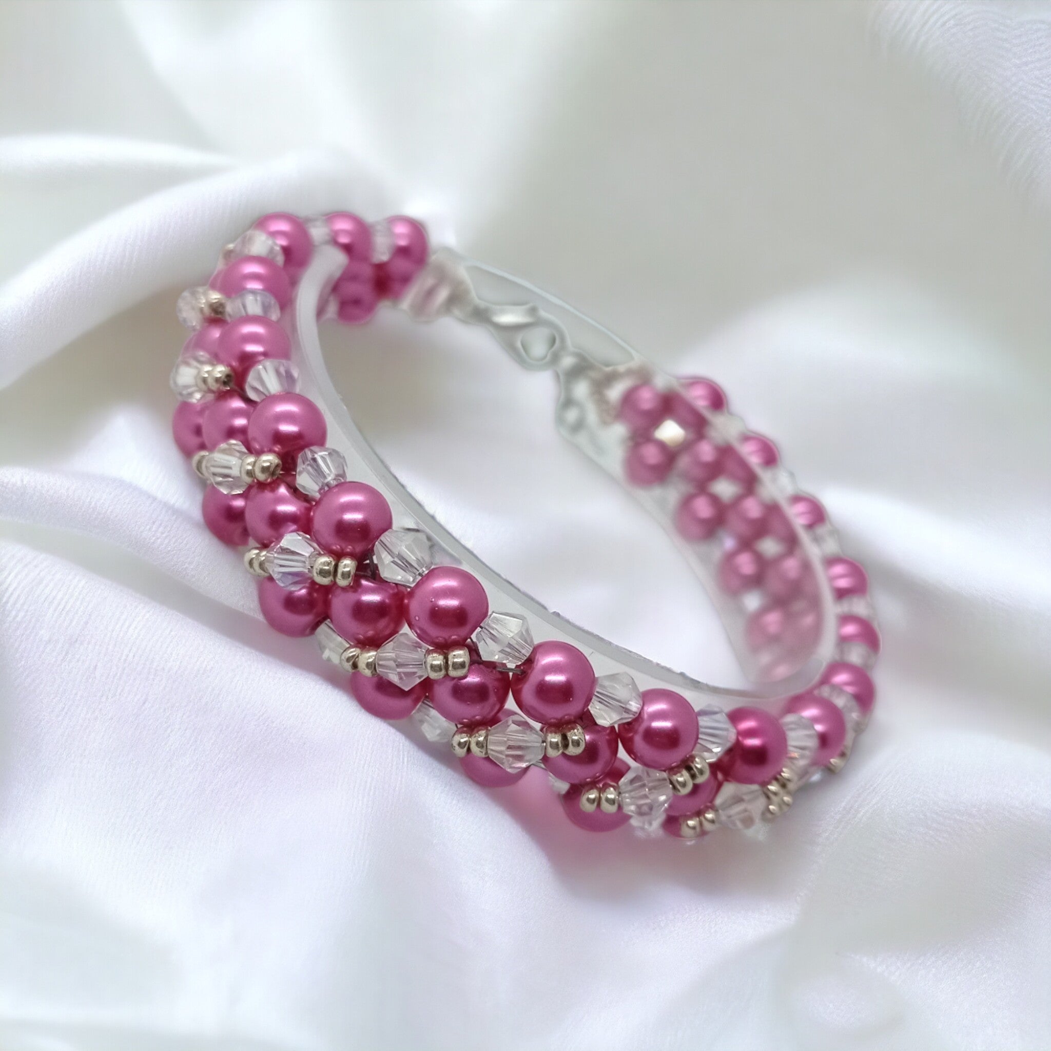 Pearl Radiance - beaded earrings and bracelet. – Craft By Cleo Pearl Radiance - beaded earrings and bracelet. – Craft By Cleo
